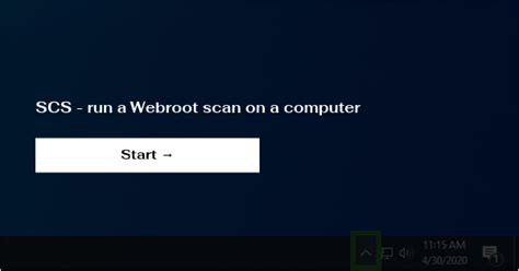 scs run a webroot scan on a computer