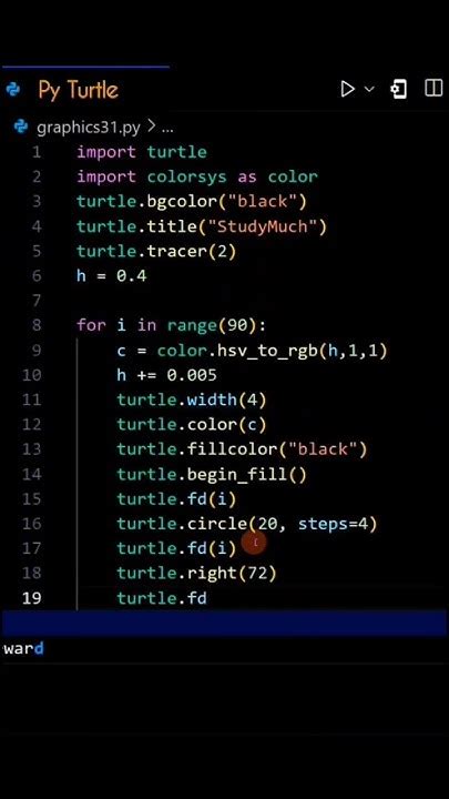 Python Turtle Code Python Shorts Coding Animation Pythonshorts Youtube