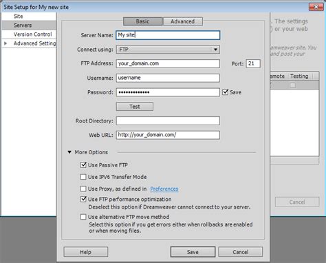 Upload Files With Adobe Dreamweaver CS Guide