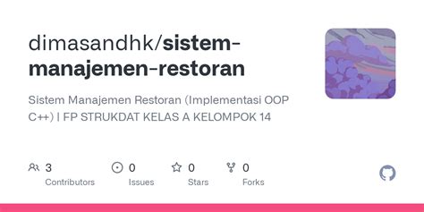 github dimasandhk sistem manajemen restoran sistem manajemen