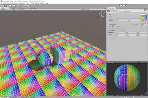 i built a custom projection shader with a transform matrix that is configurable per material r