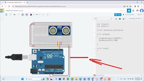 Ultrasonic Distance Measuring Sensor Arduino Tinkercad Youtube