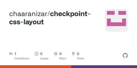 github chaaranizar checkpoint css layout