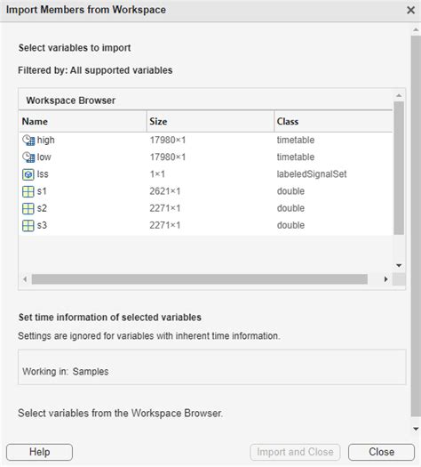 import data into signal feature extractor matlab and simulink