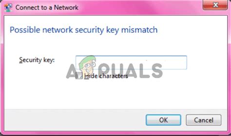 How To Resolve The Possible Network Security Key Mismatch Error