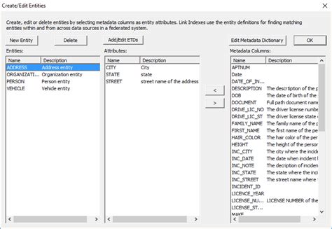 Scenario Link Index Configuration