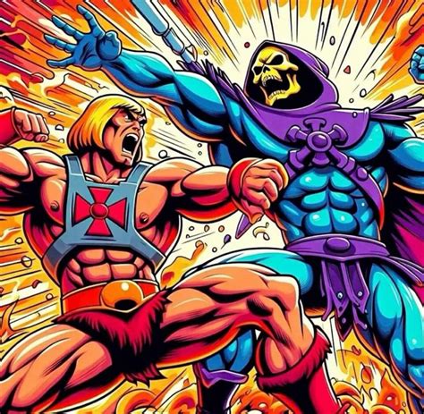 He Man Vs Skeletor 80s Cartoons Artwork He Man Wallpaper He Man Cartoon
