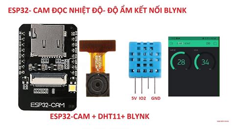 esp32 cam ĐỌc nhiỆt ĐỘ ĐỘ Ẩm dht11 lÊn blynk temperate humidity