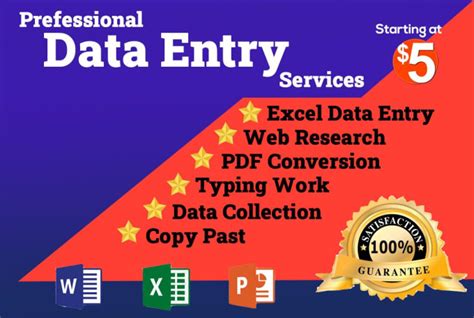 do data entry pdf to excel or word data conversion copy paste any