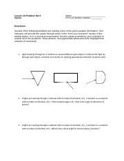 PHY Lesson Problem Set Docx Lesson Problem Set Optics Name PHY Section