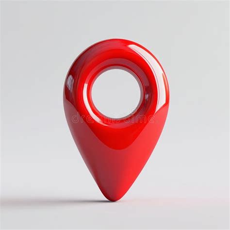 Glossy Red 3d Location Pin Marker Navigation Gps Map Pointer Icon Stock