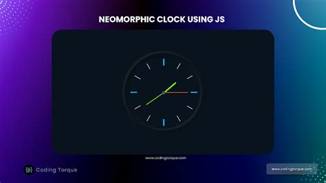 Neomorphic Analog Clock Using Html Css And Javascript Coding Torque