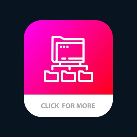 Folder Folders Network Computing Mobile App Button Android And Ios Line Version 19099761 Vector