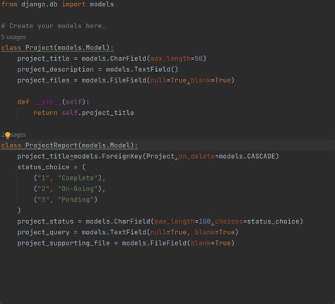 How Do I Access A Model Projectreport Which Is Related As One To One