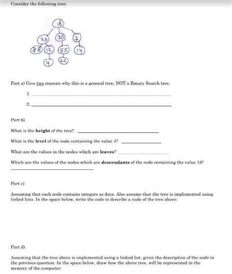 Solved Consider The Following Tree Part A Give Two Reasons Chegg Com