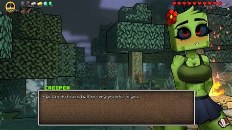 Gameplay Minecraft Horny Craft Part 28 Creeper In Lingerie Blowjob POV By Lov FAPCAT