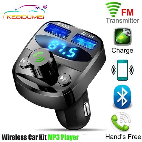 Led Fm 송신기 블루투스 호환 50 차량용 키트 듀얼 Usb 차량용 충전기 31a 1a Usb Mp3 음악 플레이어