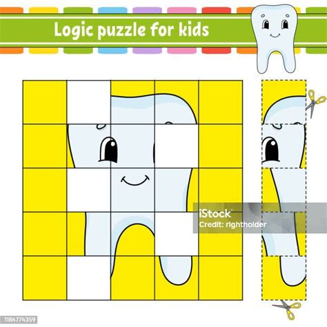 아이들을위한 논리 퍼즐 교육 개발 워크 시트 아이들을위한 게임을 학습 활동 페이지 유아용 유치원 수수께끼 귀여운 만화 스타일의 간단한 평면 고립 벡터 일러스트 0명에 대한
