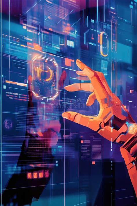 Futuristic Digital Interface Interaction With Holographic Technology