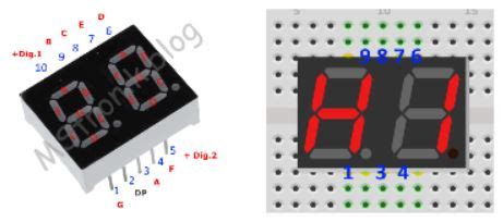Counter With 7 Segment Display And Two Push Buttons MStronik