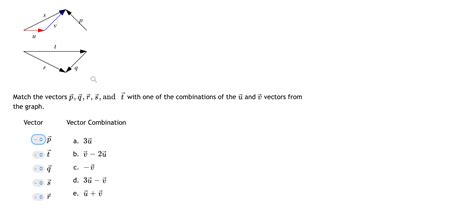 solved match the vectors vec p vec q vec r vec s ﻿and