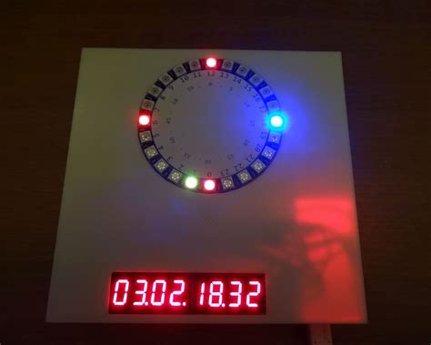 Arduino 24 Stunden Uhr Mit Neopixel Ring Und 8fach 7segment Anzeige