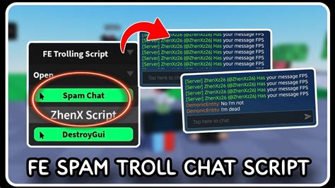 Fe Spam Chat Trolling Script Roblox Scripts Lag Any Server And Players Youtube