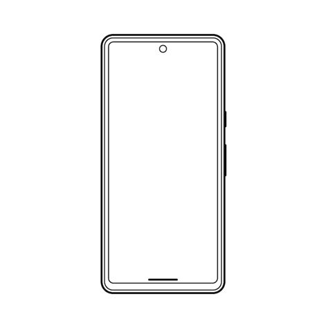 Premium Vector Android Smart Phone Outline For Ui Ux Design