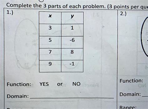 Answered Complete The 3 Parts Of Each Problem 3 Points Per Que 1 2 Y