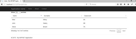 Jquery Datatable With Ajax On Aspnet Codeproject