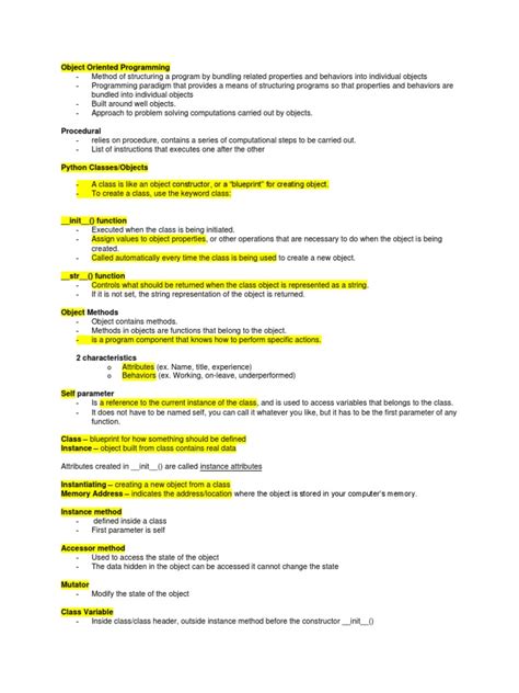 Compilation Of Notes Pdf Method Computer Programming