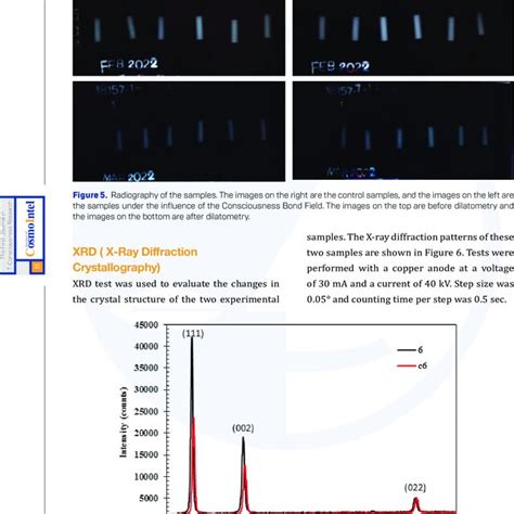 The X Ray Diffraction Pattern Of The Experimental Samples C6 Tcf And 6
