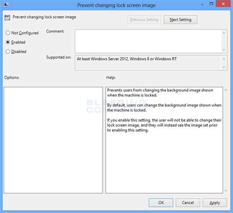 Disable The Ability To Change The Lock Screen Background In Windows 8