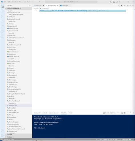 how to use github copilot for powershell scripting