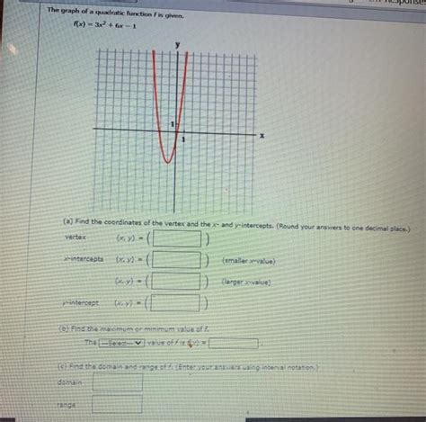 Solved The Graph Of A Quadratic Function Fis Given Fx