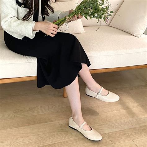 곰블리 말랑 밴딩 베네티 메리제인슈즈 여성 플랫 발레리나슈즈 구두 단화 1cm곰블리 위시버킷