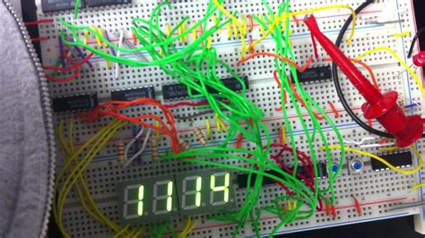 Binary Counter Led Seven Segment Display Youtube