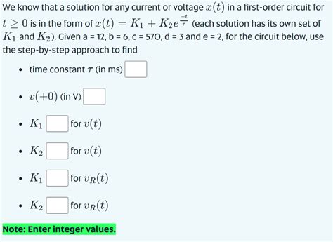 We Know That A Solution For Any Current Or Voltage Chegg Com