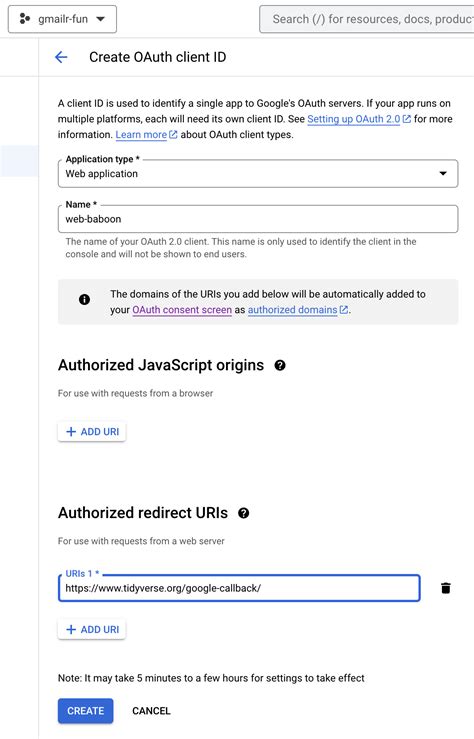 Set Up An OAuth Client Gmailr