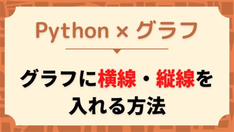 Pythonmatplotlibでグラフに横線・縦線を入れる方法