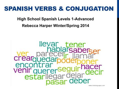 Spanish Verbs And Conjugation Pptx