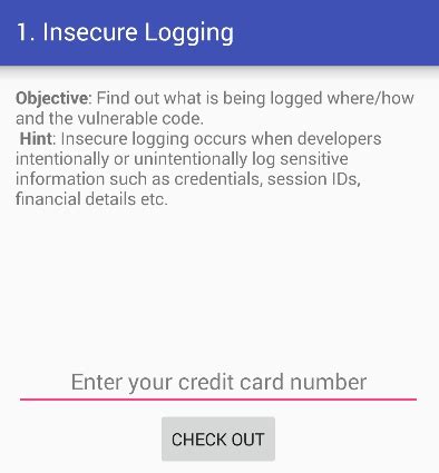 Whitelist ANDROID PT DIVA 1 Insecure Logging
