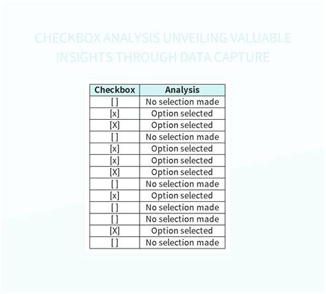 Checkbox Analysis Unveiling Valuable Insights Through Data Capture Excel Template And Google ...
