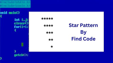 Program To Print Star Pattern In C Turbo C Youtube