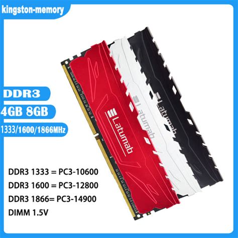 Ram Latumab 8g 4g Ddr3 1333mhz 1600mhz 1866mhz หน่วยความจำเดสก์ท็อป240pins Pc3 10600 12800 14900
