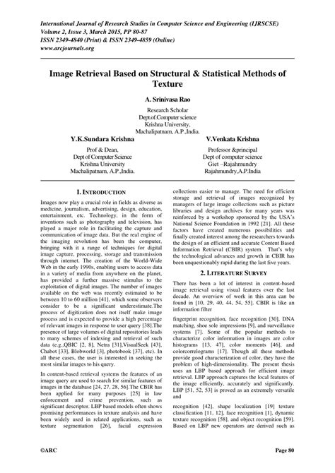 Pdf Image Retrieval Based On Structural And Statistical Methods Of Texture