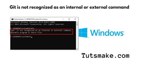 git is not recognized as an internal or external command tuts make