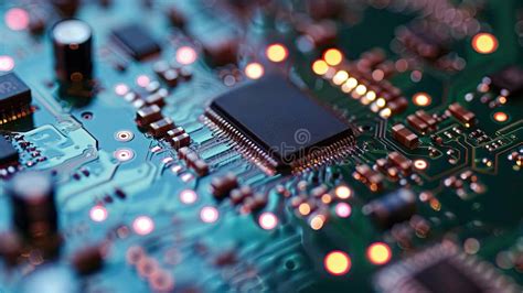 A Microcircuit With Chips Stock Image Image Of Semiconductor 302237119