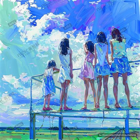Ai创作图致青春画 少女的背影 女孩风景画 青春唯美手绘 青春唯美插画 唯美闺蜜手绘 女学生海边插画 少女背影 厚涂景色 动漫海边 手绘少女背影 致青春图 新海诚动漫风格 天台插画 海边少女