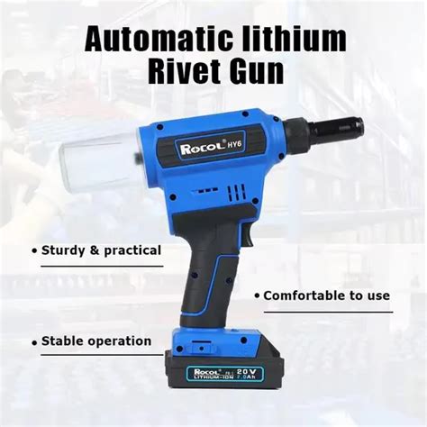 Rl Hy6 Powerful Pull Force Lithium Battery Rivet Gun Handheld Riveter Electric Riveting Tool